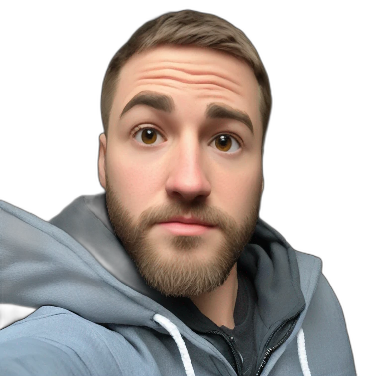 hooded man staring at viewer emoji | AI Emoji Generator