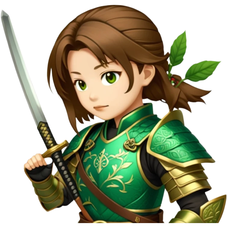 Emerald Samurai emoji | AI Emoji Generator