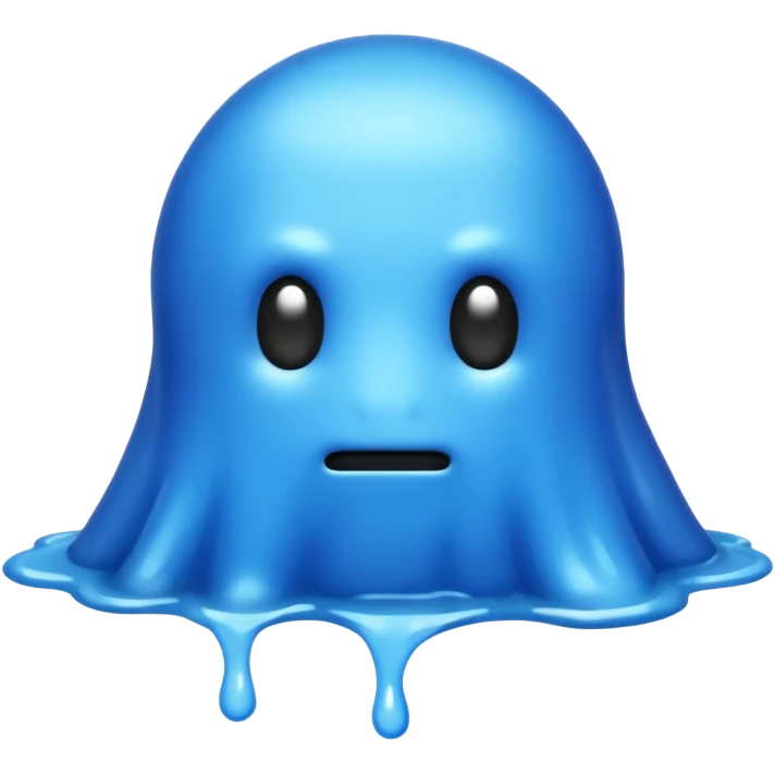 blue slime no face emoji | AI Emoji Generator