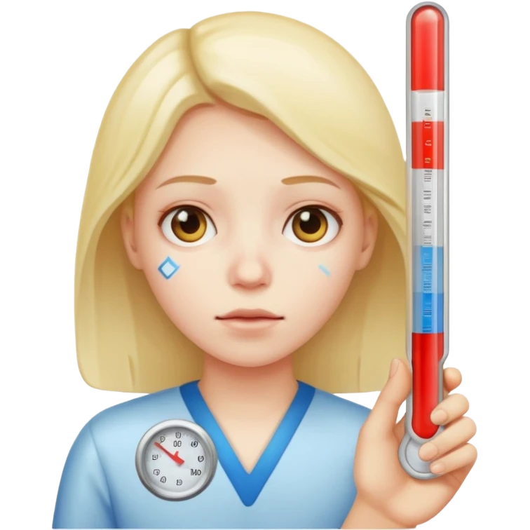 termometro mostrando febre emoji | AI Emoji Generator