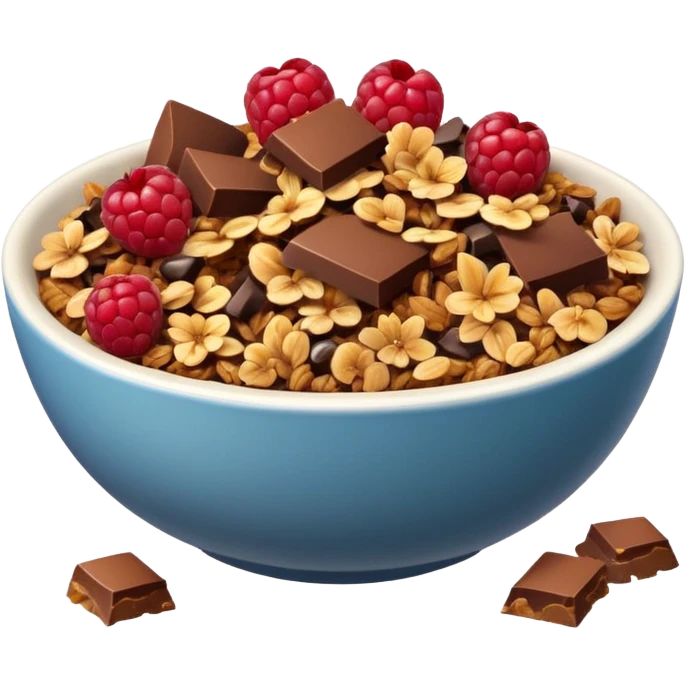 granola bowl with chocolate emoji | AI Emoji Generator