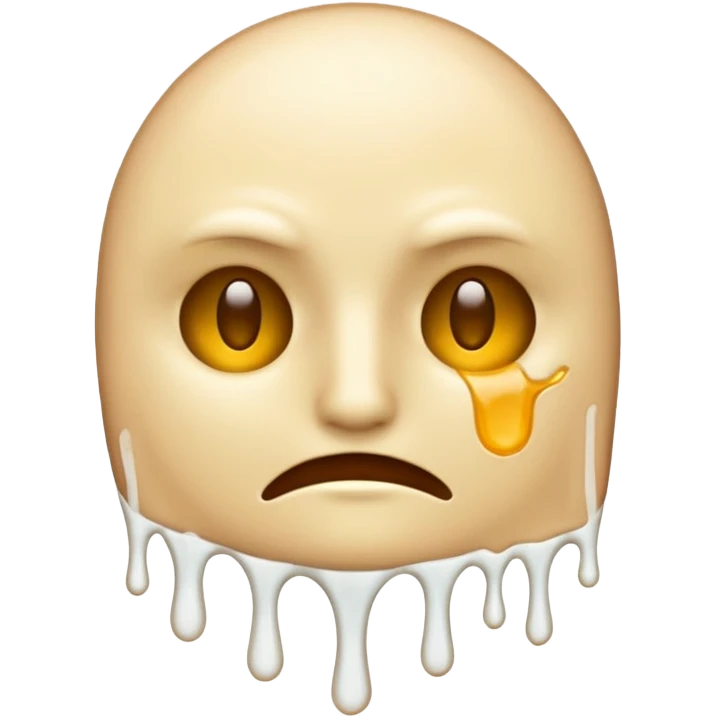 The heat broken emoji in white with sticky white liquid Ozzing out of ...
