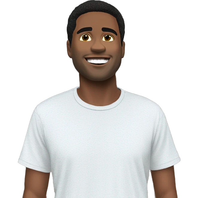 happy guy in t-shirt emoji | AI Emoji Generator