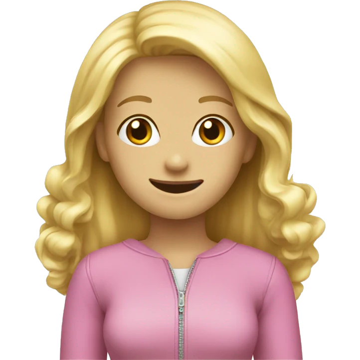 blonde girl zippered smile emoji | AI Emoji Generator