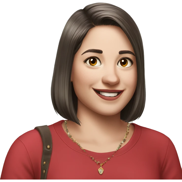 happy girl in red shirt emoji | AI Emoji Generator