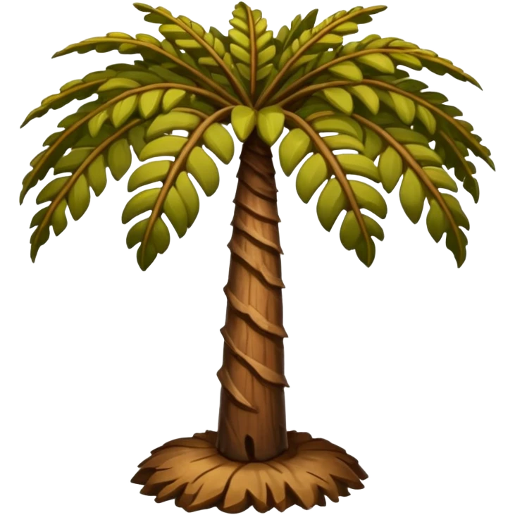 lepidodendron palmera tronco de escamas hojas con semillas cafe emoji ...