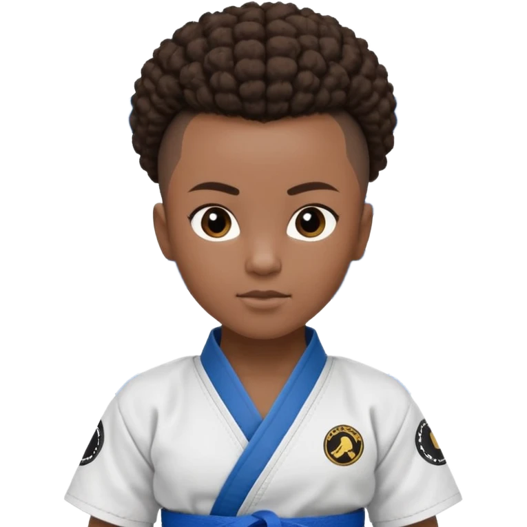 black karate instructor with pony tail afro hair and shaved bald sides ...