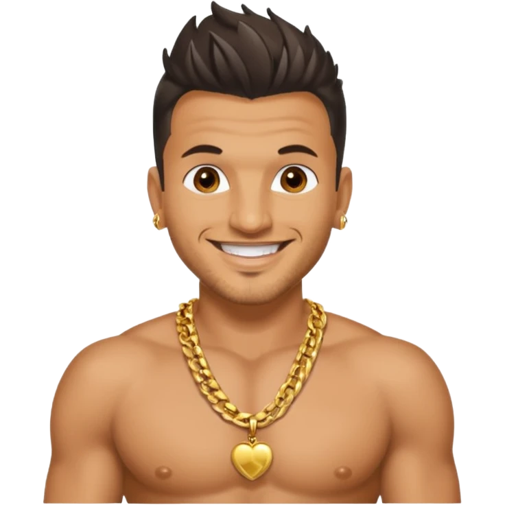 Peter Andre shirtless with necklace emoji | AI Emoji Generator