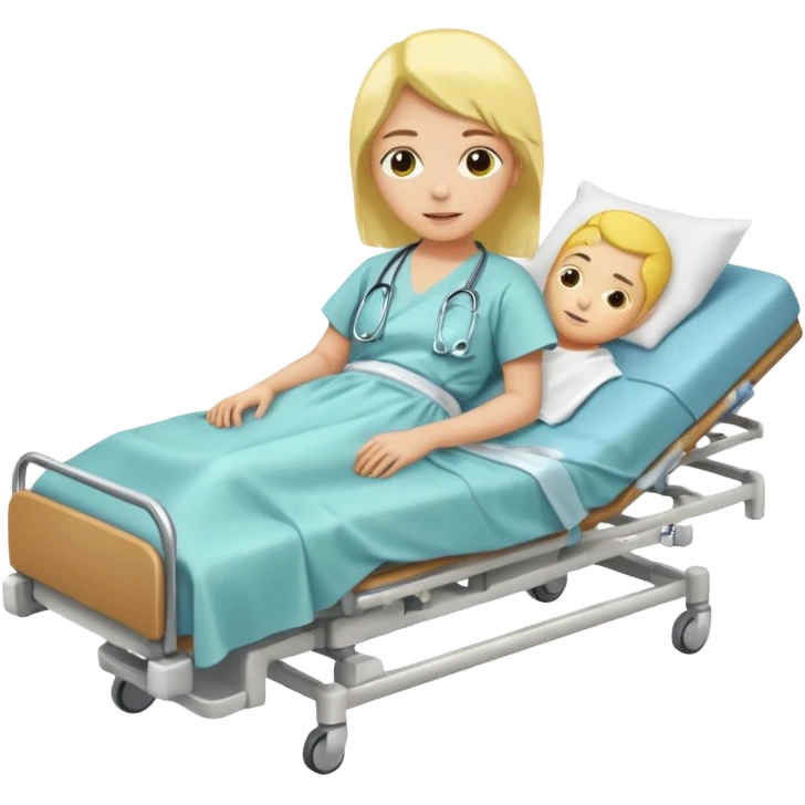 pessoa com a pele amarela deitada em uma maca de hospital emoji | AI ...