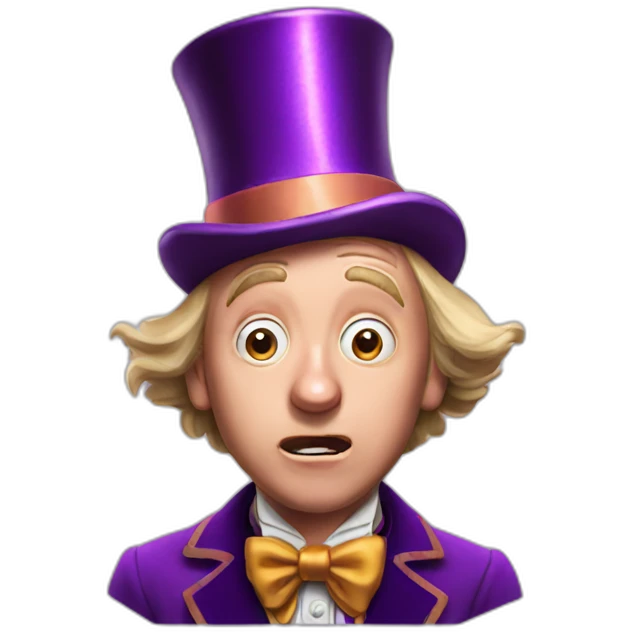 Willy Wonka shocked emoji | AI Emoji Generator