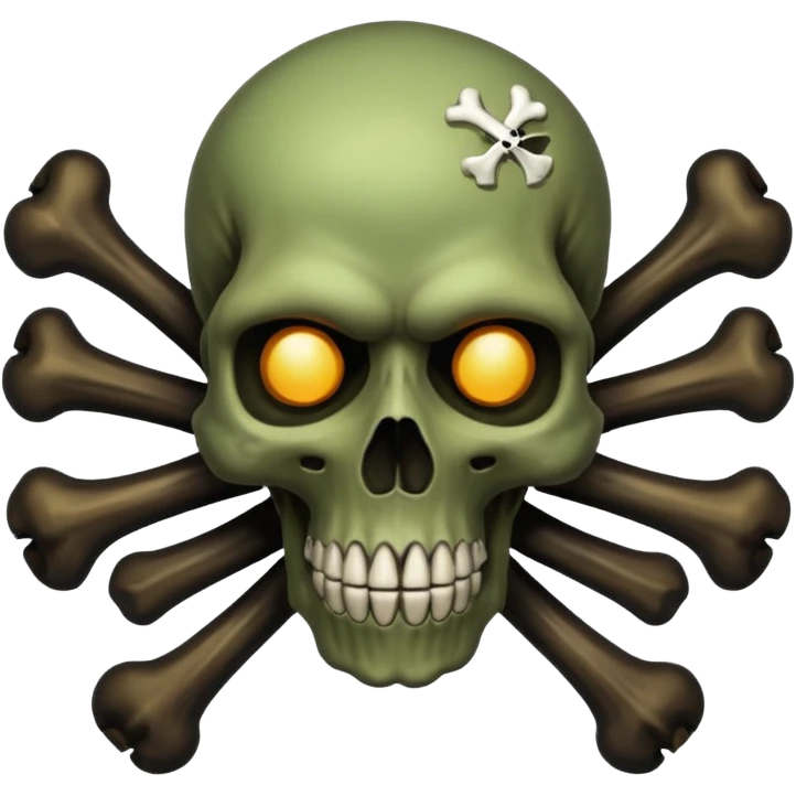 a poisonous cloud of gas, dark swamp color, with an image of a skull ...