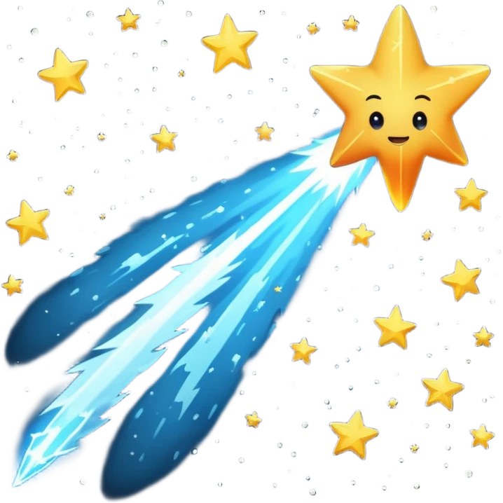 Asteriod emoji make it Falling like a shooting star emoji | AI Emoji ...