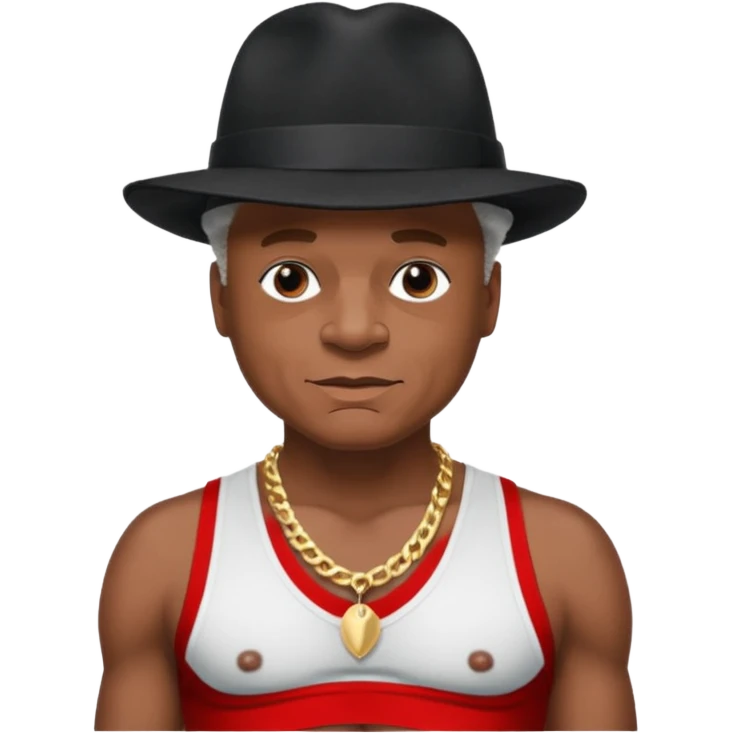 Michael Colyar with shirtless with necklace, black hat, white brief ...