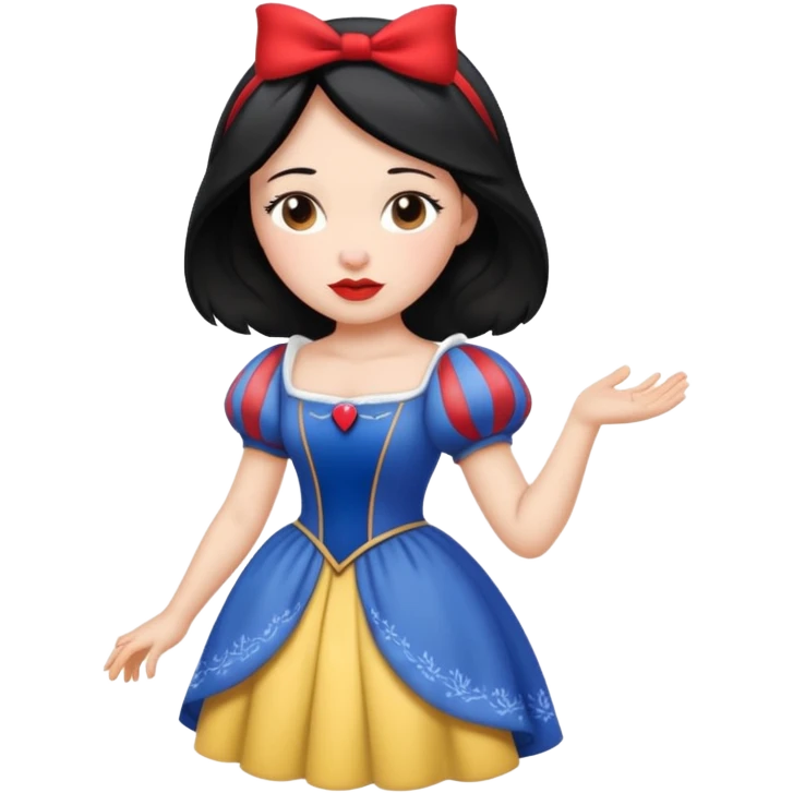 Snow white with obergine emoji | AI Emoji Generator