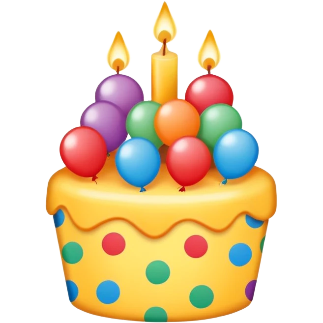 birthday sign in poke a dot emoji | AI Emoji Generator
