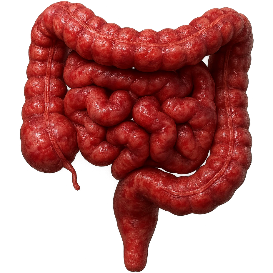 intestino umano anatomico realistico infiammato iperrealistico 4k image ...