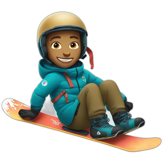 Mbappe snowboarding emoji | AI Emoji Generator