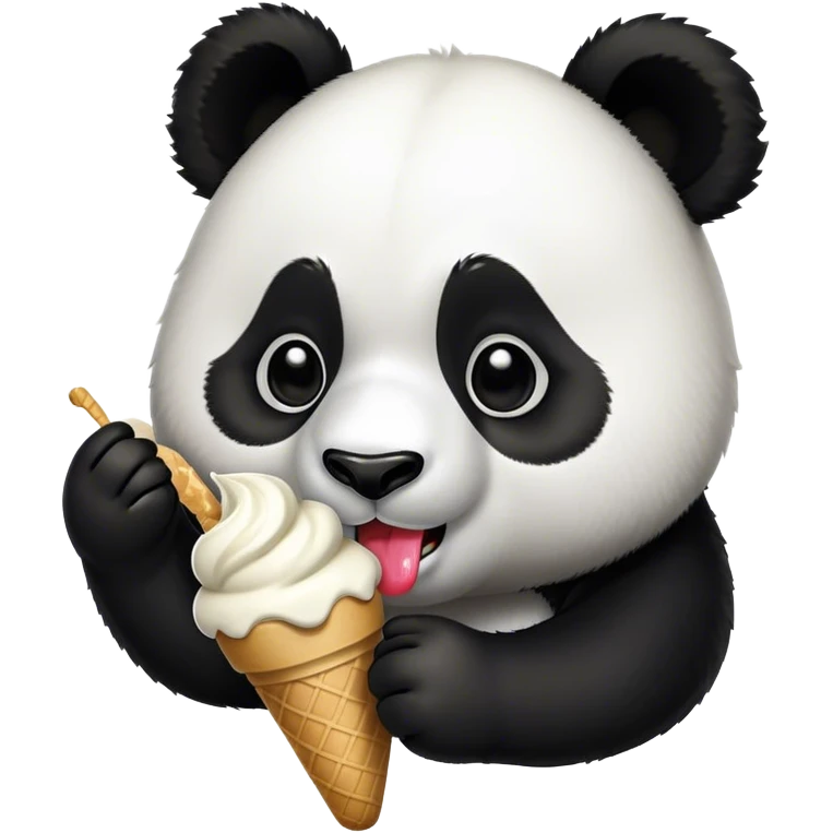 Panda eating ice cream emoji | AI Emoji Generator