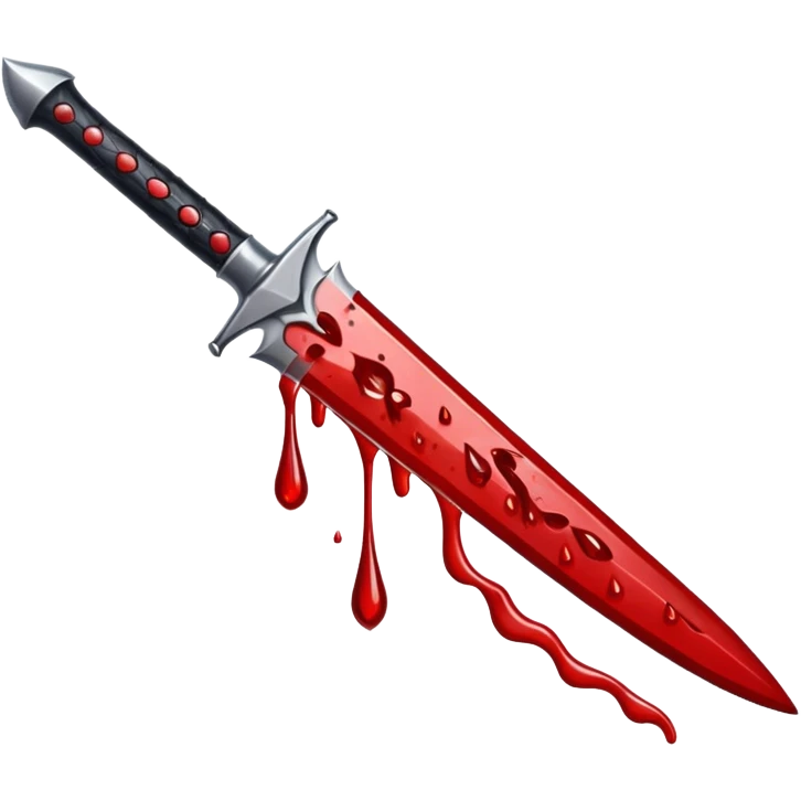 Bloody dagger, cartoon horror emoji, small, no background emoji | AI ...