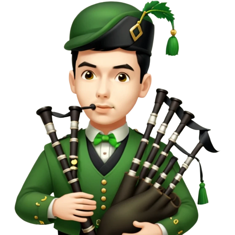 Green Bagpiper emoji | AI Emoji Generator