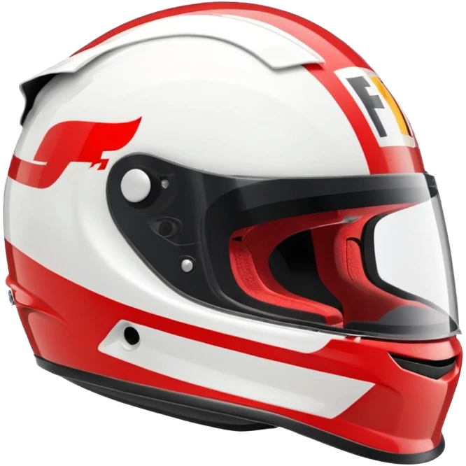 f1 helmet from side, with f1 logo emoji | AI Emoji Generator
