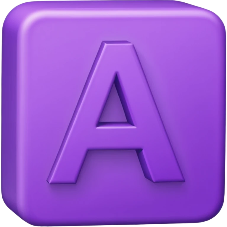 purple letter a emoji | AI Emoji Generator