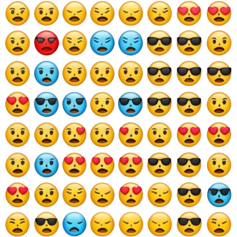 large emoji list but they are purposely screwed up emoji | AI Emoji ...