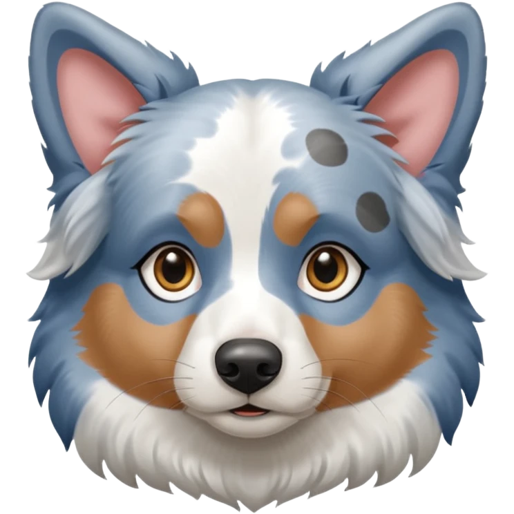 Blue merle Australian Shepherd emoji | AI Emoji Generator