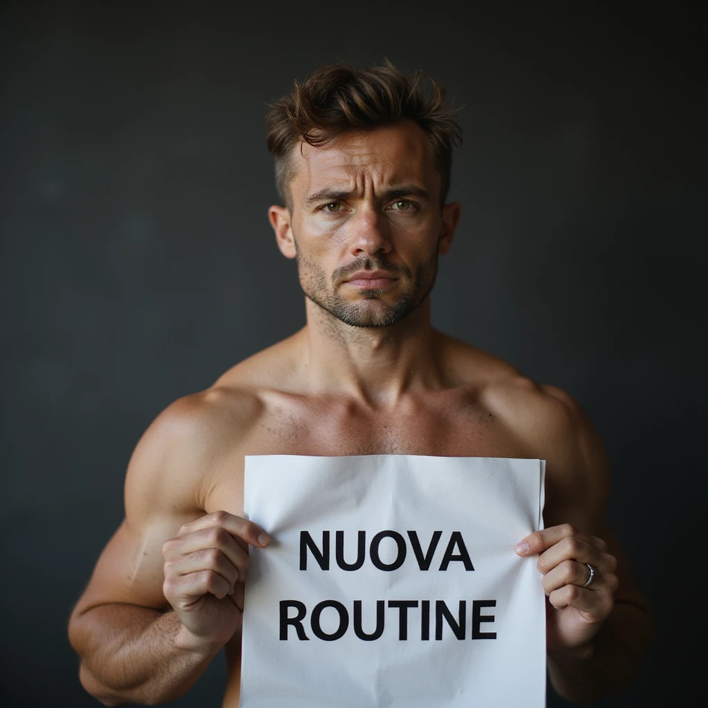 hyperrealistic 4K image of a sad fitness man with a sad expression ...