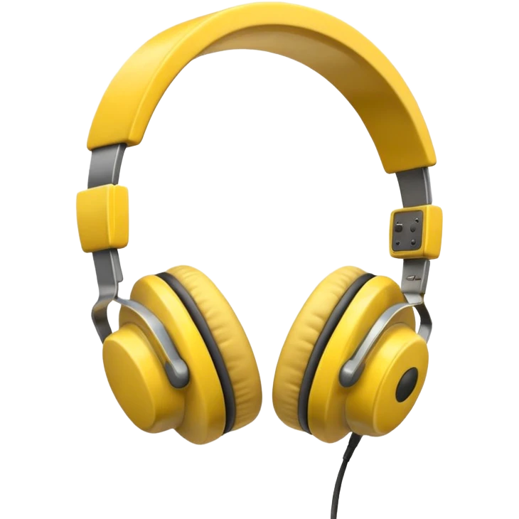 vintage yellow headphone emoji | AI Emoji Generator