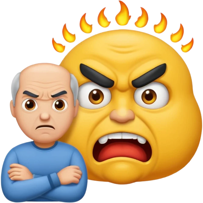 Big text "mopo" above and an angry man emoji | AI Emoji Generator