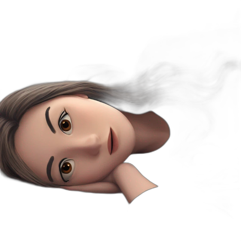 serene brunette beauty emoji | AI Emoji Generator