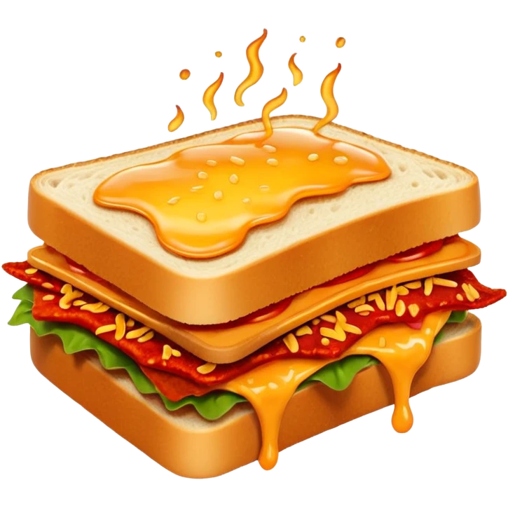extra spicy sucuk sandwich object icon, crispy toasted bread, lots of ...