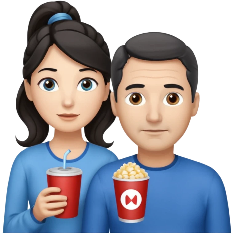 middle-aged couple Watches a movie in the living room • Physical ...