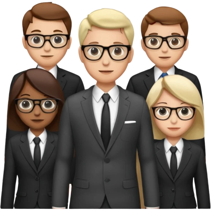People in suits wearing glasses emoji | AI Emoji Generator
