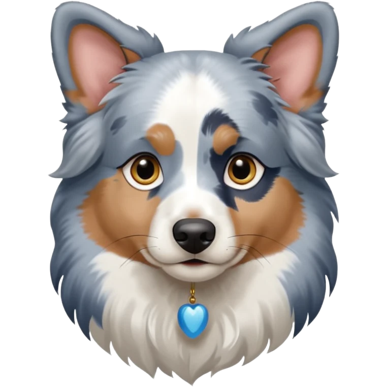 Blue merle Australian Shepherd emoji | AI Emoji Generator