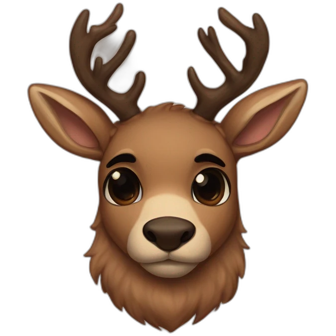 solo deer with antlers emoji | AI Emoji Generator