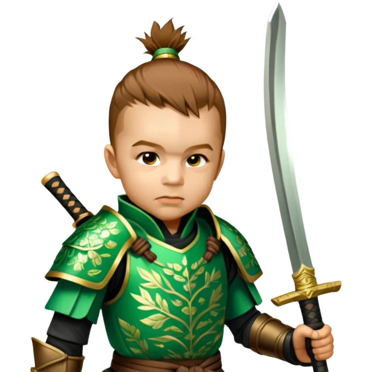 Emerald Samurai emoji | AI Emoji Generator