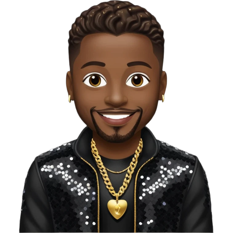 Dalvin Mr. Dalvin DeGrate from Jodeci/K-Ci & JoJo with dark brown, black sequin outfit emoji ...
