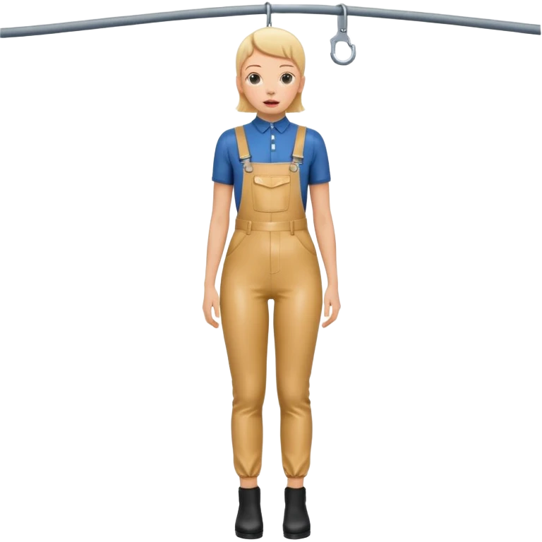 Hanging Wedgie on Tree in Highwaisted Latex Overalls stuck, tight emoji ...