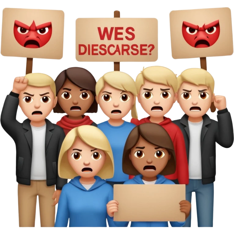 a crowd of people with angry faces and holding placards that read: we ...