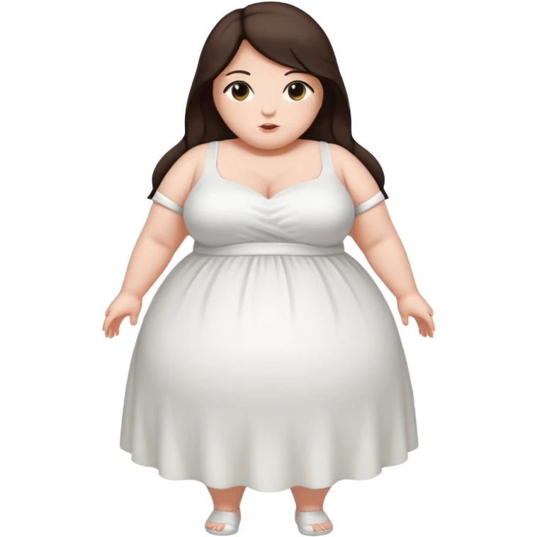 600 pound ssbbw. Full body. Dark Brown hair, belly fully shown, white ...