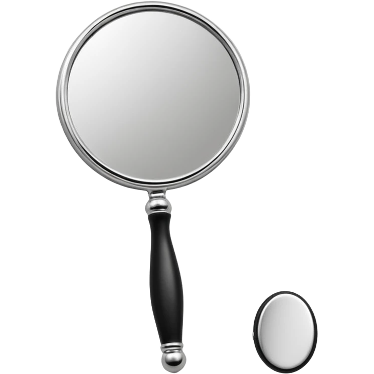 hand mirror, polished silver chrome, erotic vanity aesthetic emoji | AI ...