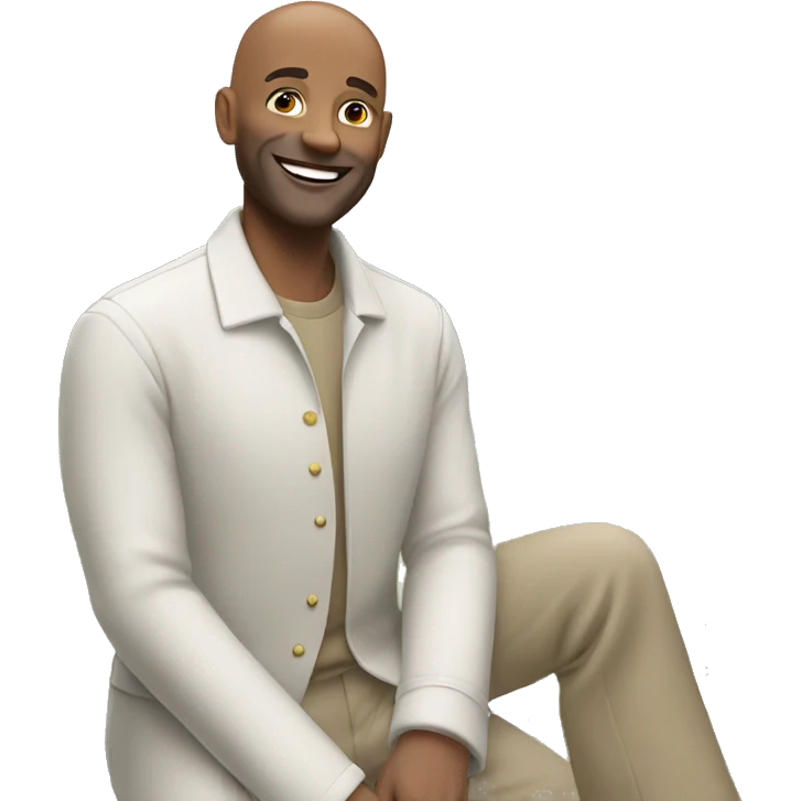 happy bald man outside emoji | AI Emoji Generator