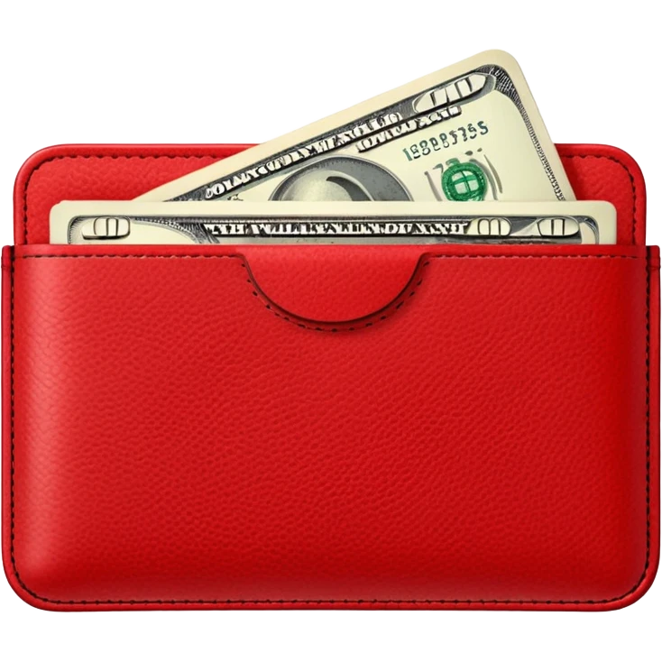 Red wallet with dollars emoji | AI Emoji Generator