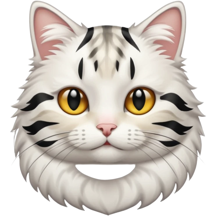 White tabby thin cat emoji | AI Emoji Generator