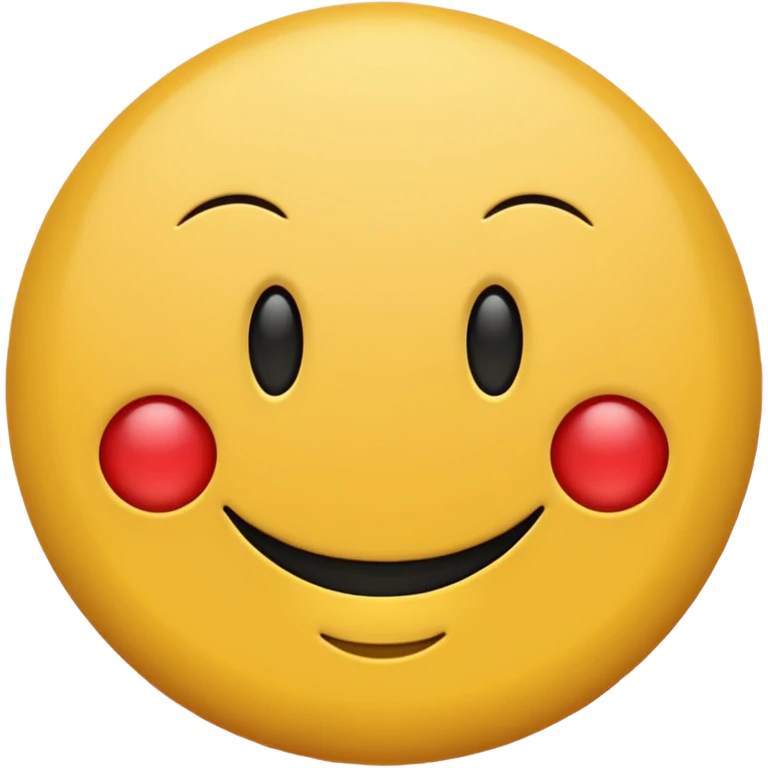 Smiley rond basique qui rougis emoji | AI Emoji Generator