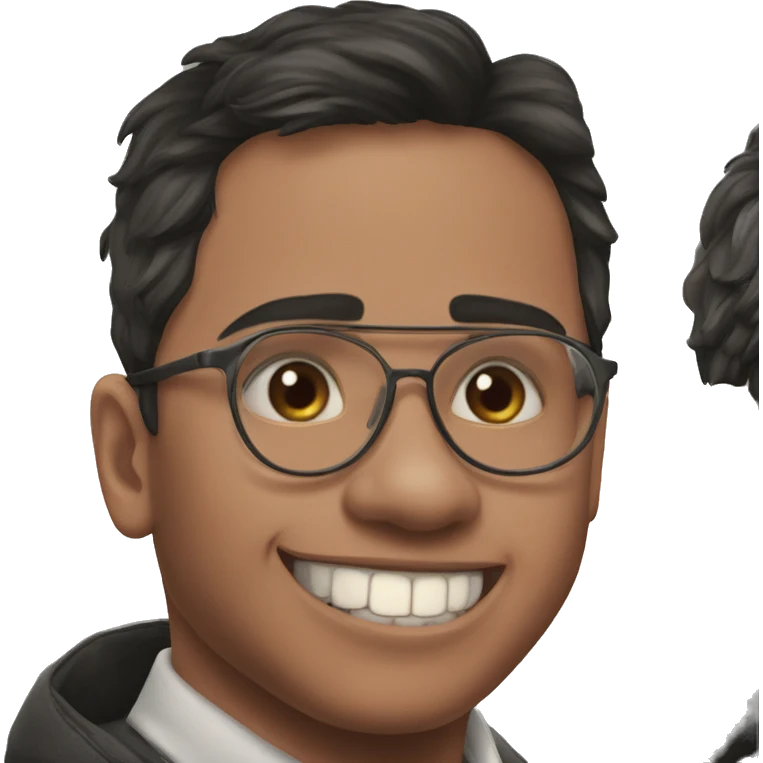 confident guy with glasses emoji | AI Emoji Generator