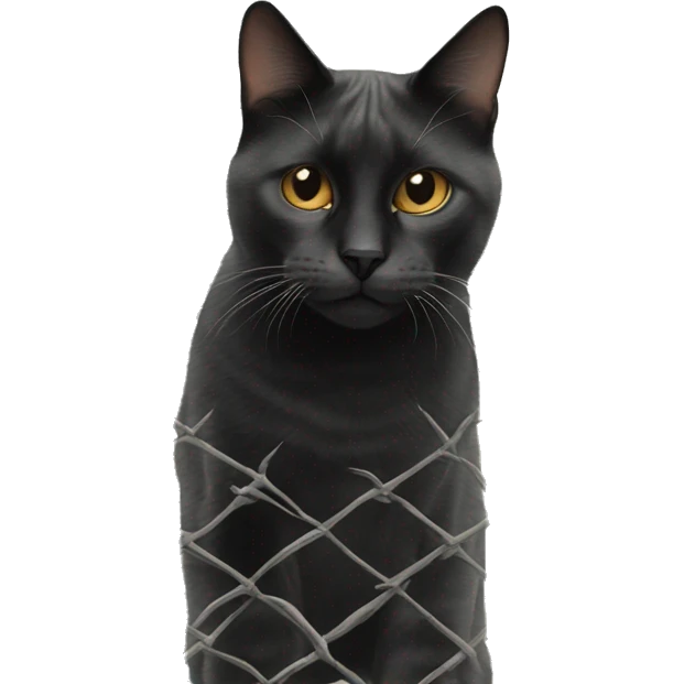 realistic cat by the fence emoji | AI Emoji Generator