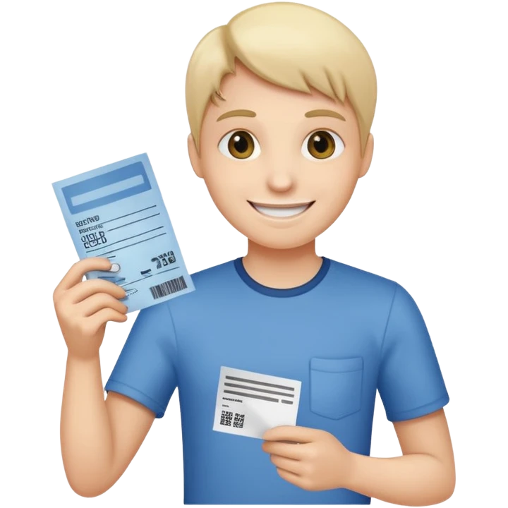 agora um cliente segurando um cupom fiscal emoji | AI Emoji Generator